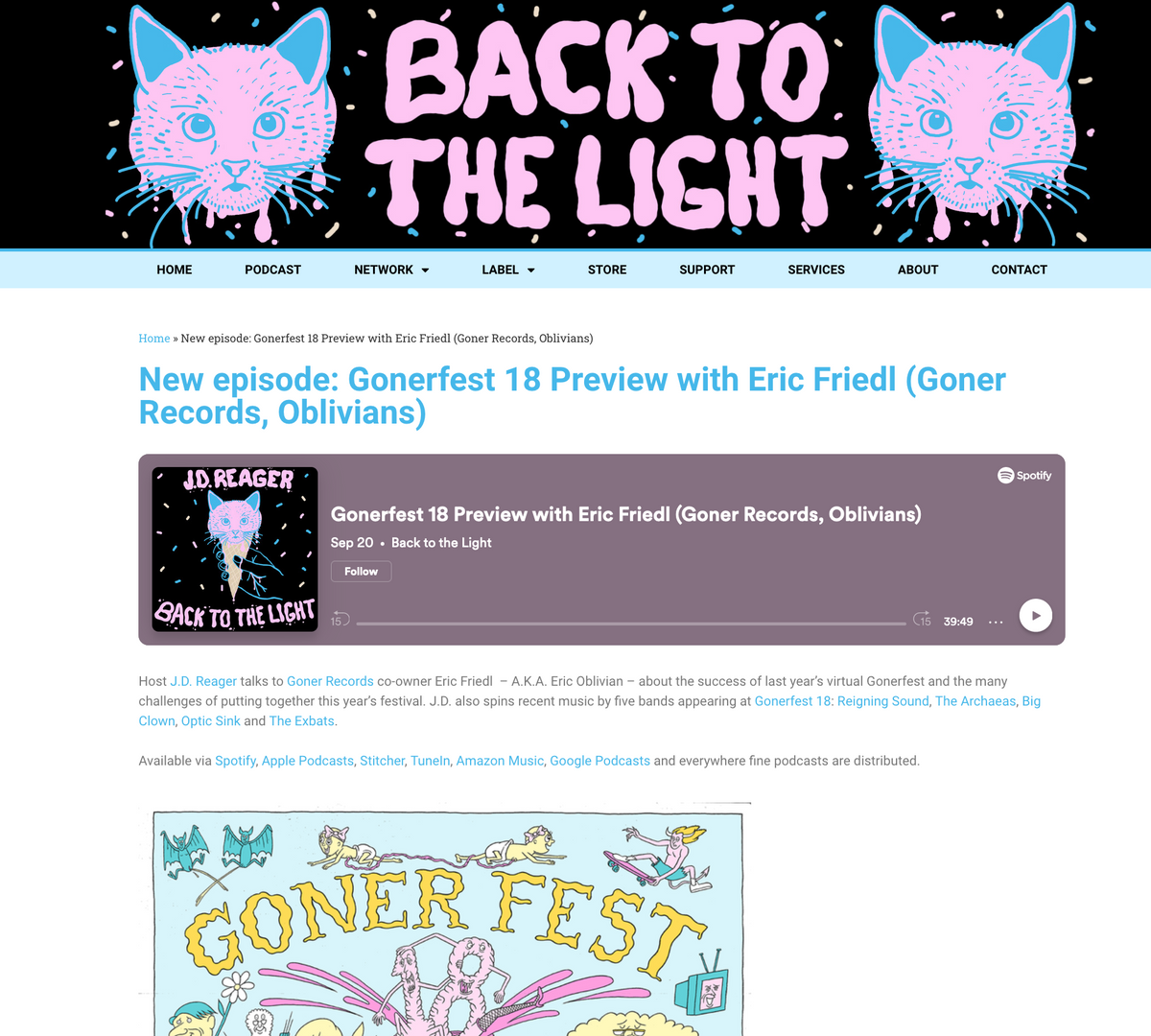 GONERFEST FEATURE on Back To The Light Podcast w/ JD Reager! – Goner ...