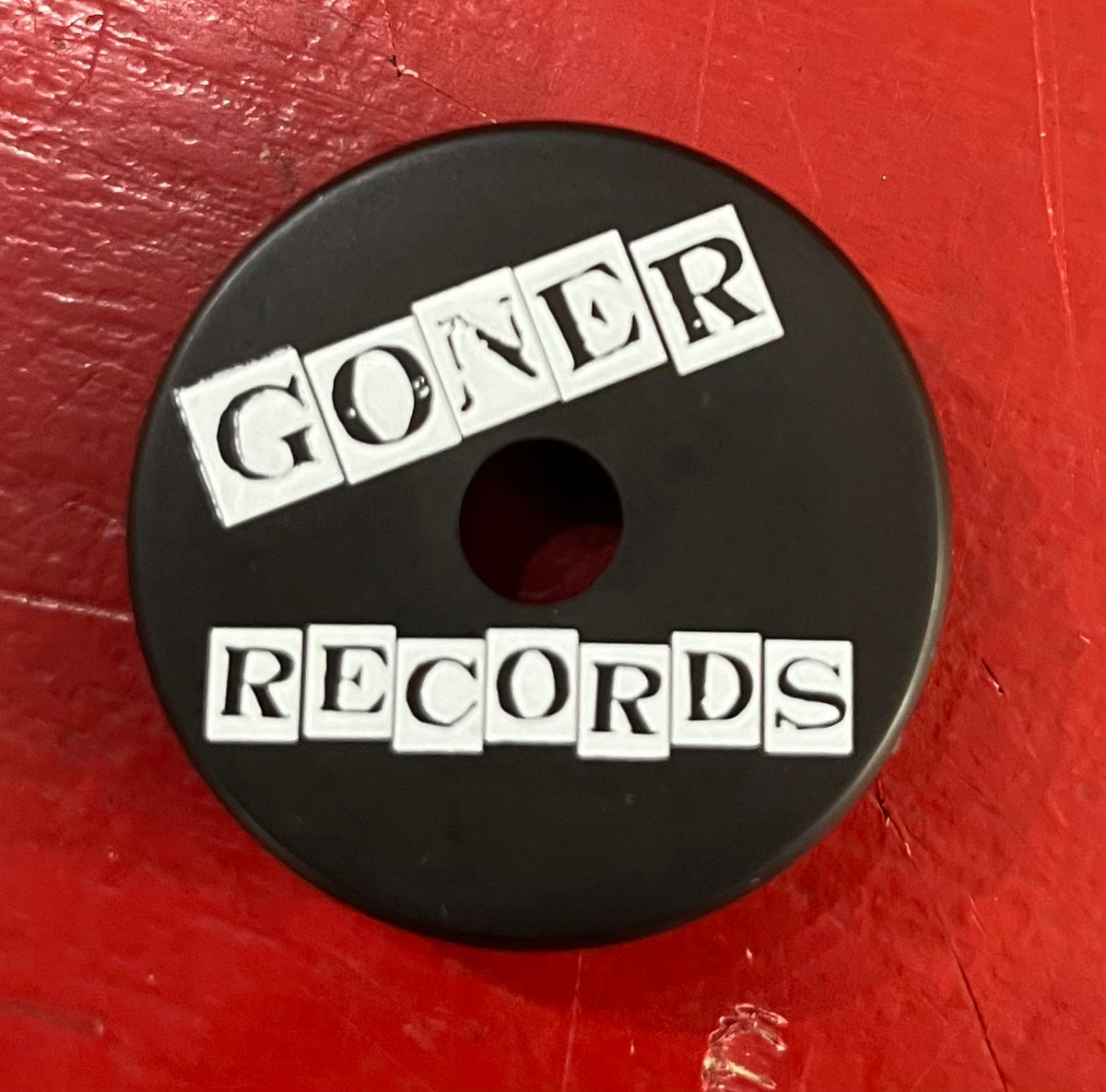45 RECORD ADAPTER - GONER RECORDS - Red & Black Designs! – Goner Records