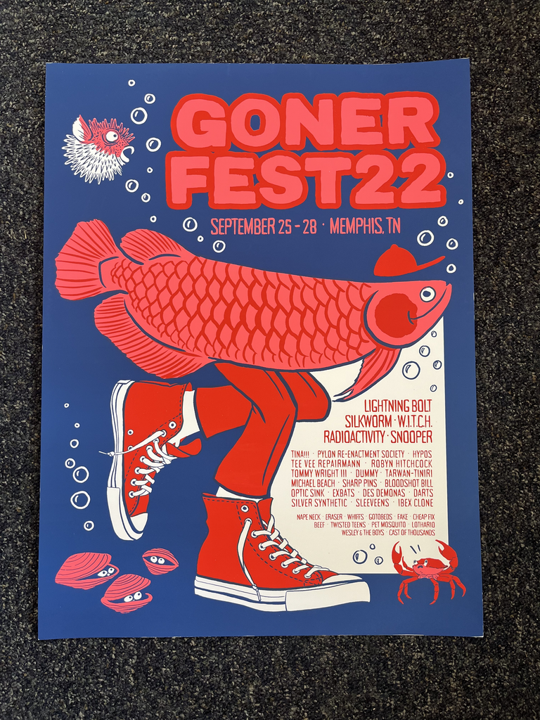 GONERFEST 22 Silkscreen Poster - Shipped – Goner Records
