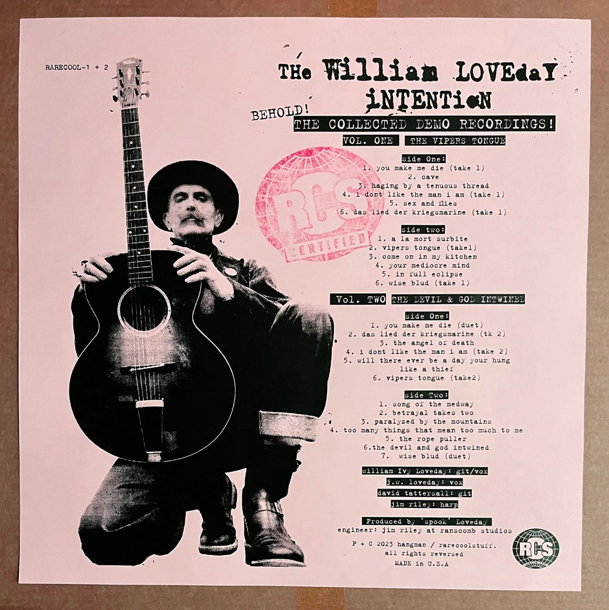 William Loveday Intention - The Great Loveday Wonder - Complete Demos ...