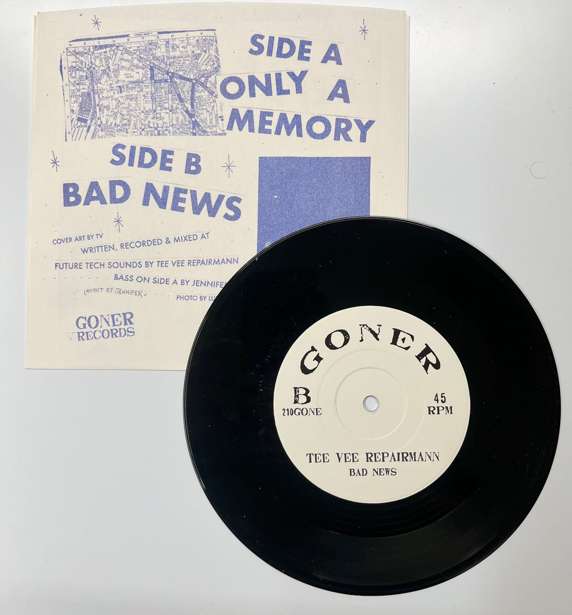 Tee Vee Repairmann - Only A Memory / Bad News 7" [Goner] – Goner Records