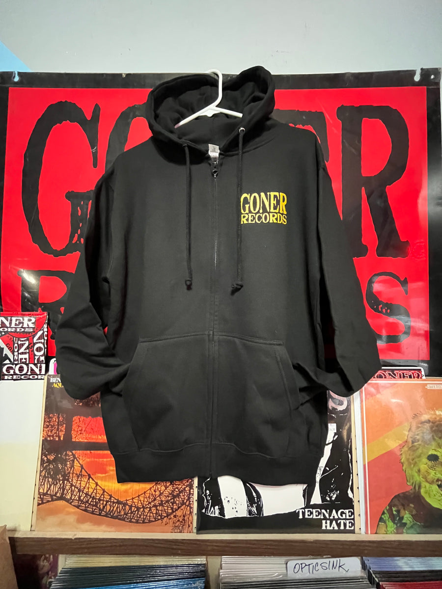 Goner Zipper Hoodie - Gold on Black – Goner Records